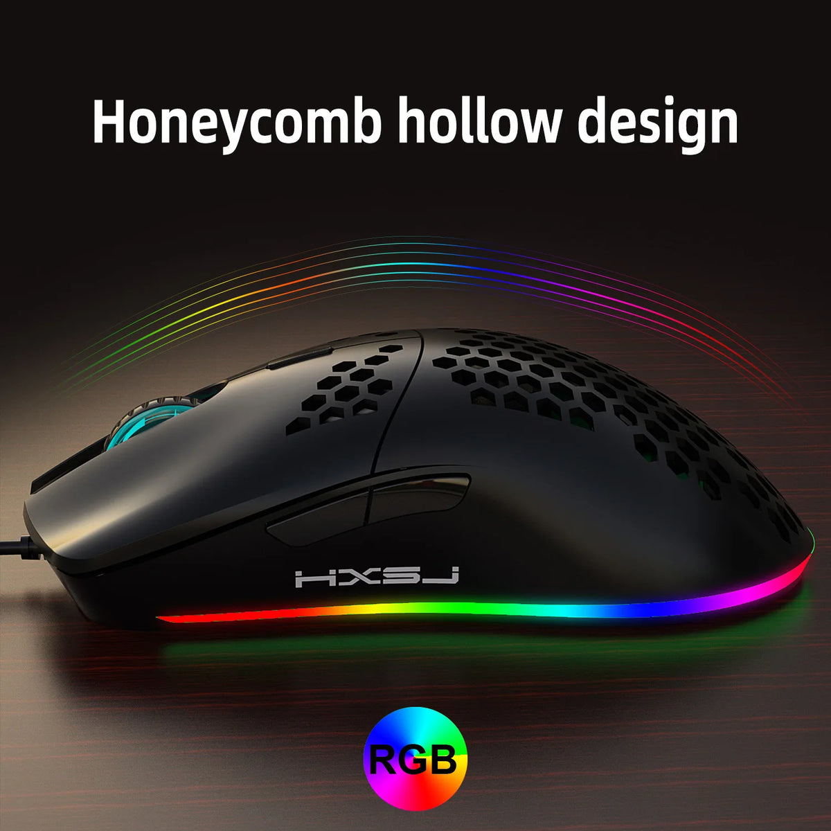 HXSJ J900 RGB USB Gaming Mouse | 6 DPI Adjustable | Ergonomic Design ...