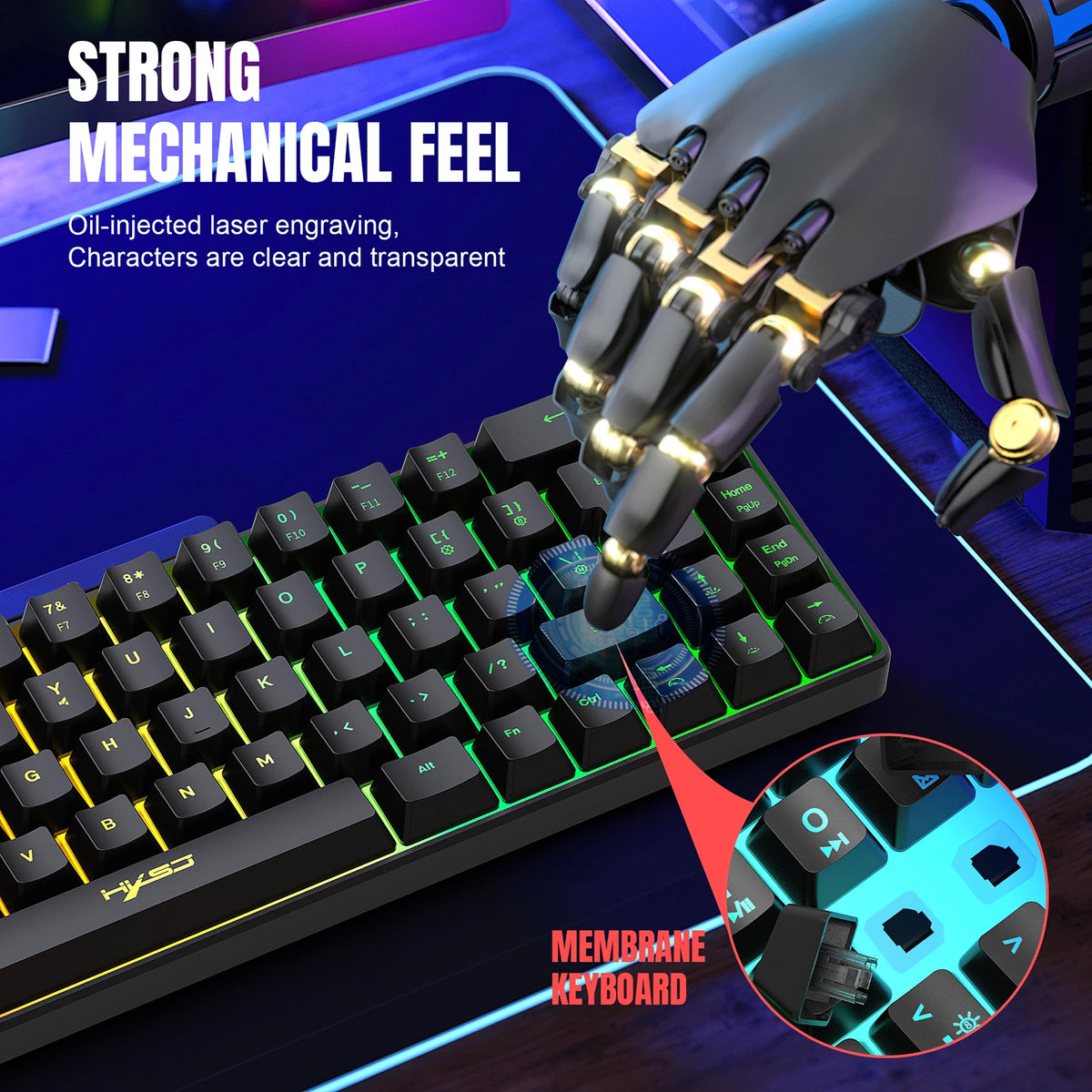 HXSJ V200 RGB Mini Gaming Keyboard - 19-Key Conflict-Free | Mechanical ...