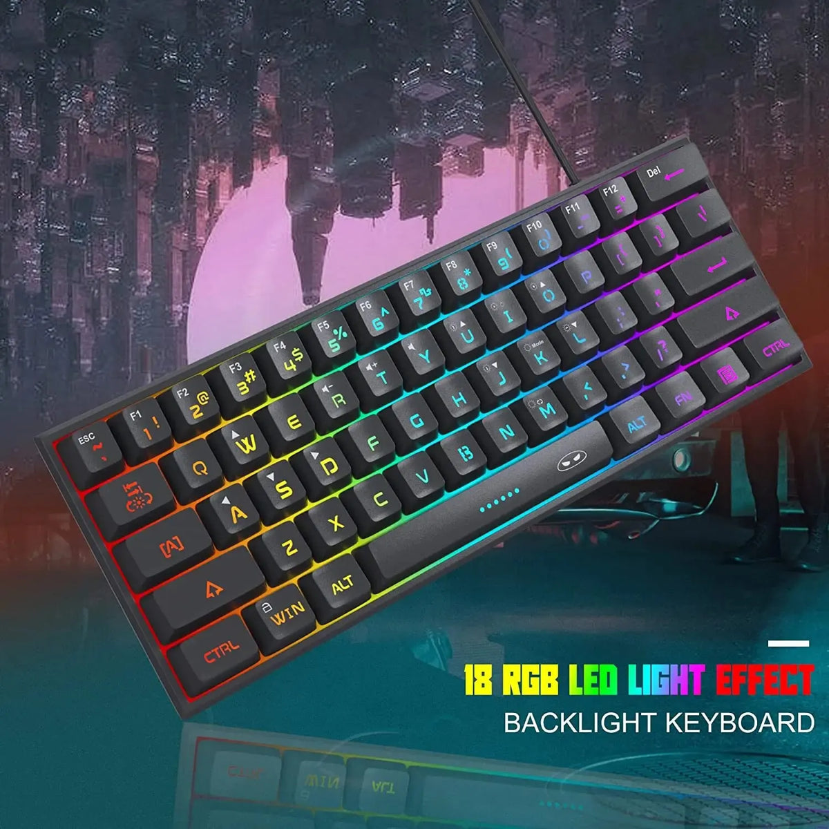 MageGee Mini RGB Backlit Keyboard - Waterproof, Wired – Gamer Tech